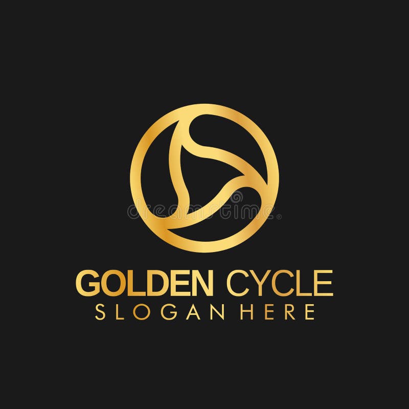 Golden Circle Cycle Creative Modern Logo Design Vector Illustration ...