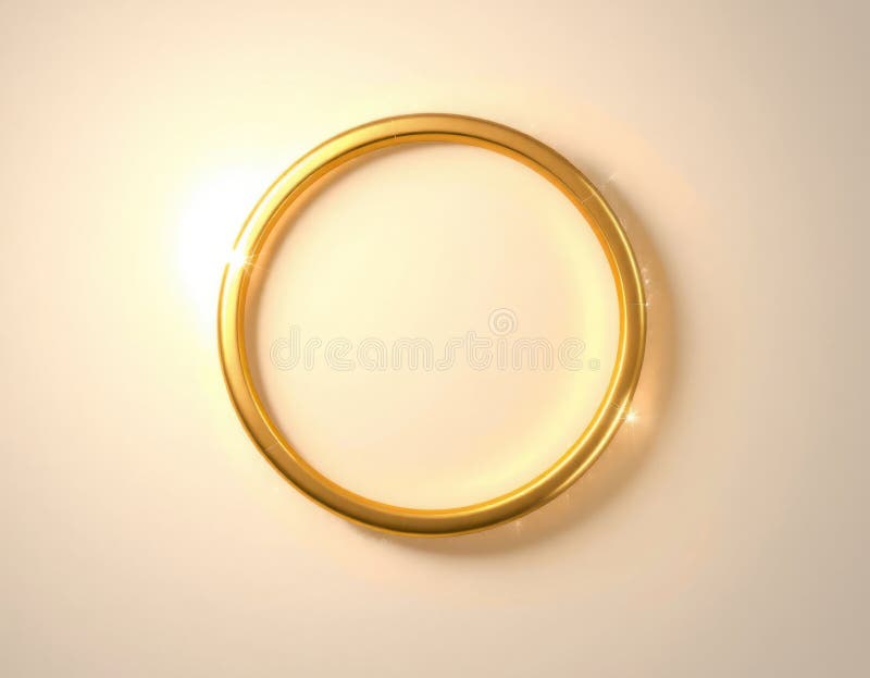 Golden Circle Design Element. Luxury Abstract Shape. Bright Glow. Shiny ...