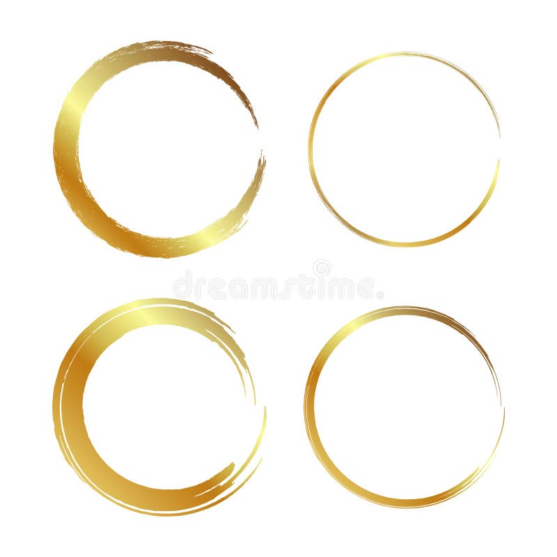 Golden Circle Frame, Hand-drawn Golden Circle Stock Illustration ...