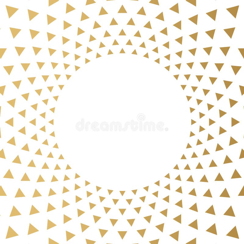 Golden Circle Frame Made of Triangles Stock Vector - Illustration of ...