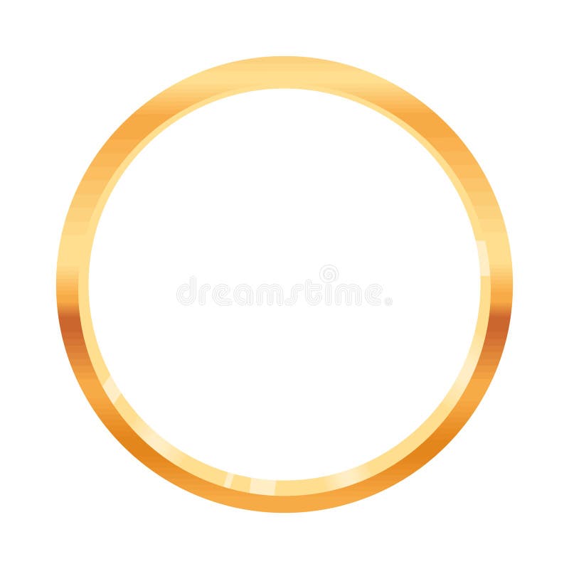 Golden circle icon stock vector. Illustration of vector - 267921052