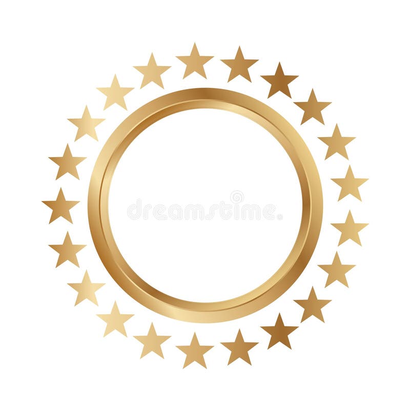 Golden Circle and Square Frame Stock Vector - Illustration of golden ...