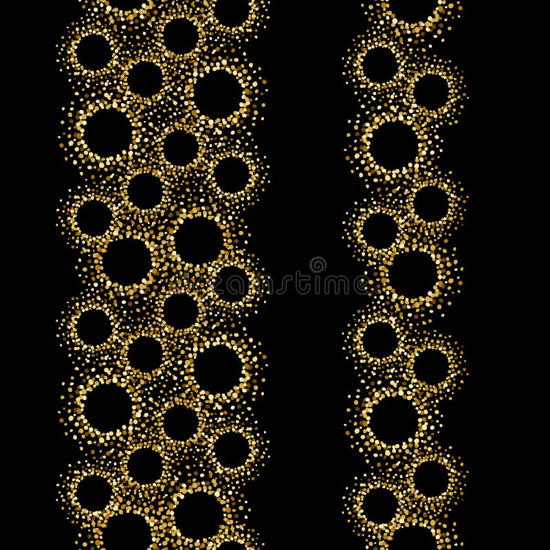 Gold Dots Borders Frames Stock Illustrations – 55 Gold Dots Borders ...