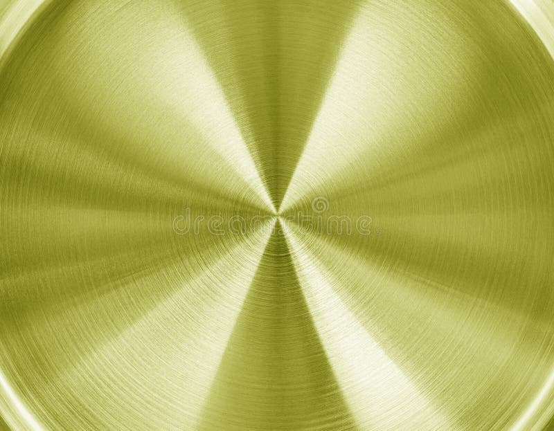 Golden Circular Brushed Shiny Metal Texture. Abstract Metallic ...