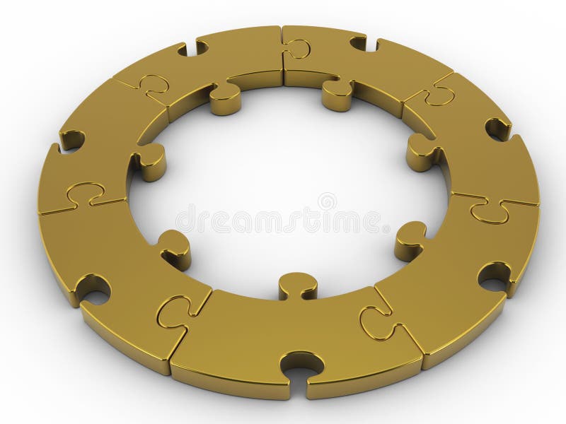 Circular Jigsaw Puzzle Vector Illustration Stock Vector - Illustration ...