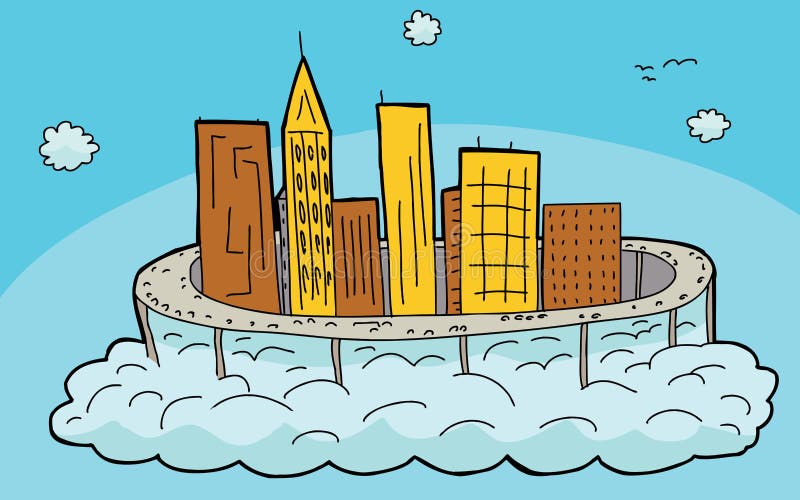 Golden City stock vector. Illustration of expressway - 41869832