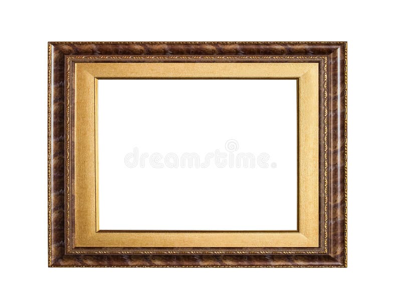 Golden Classic Painting Canvas Frame Stock Photo - Image of grunge ...