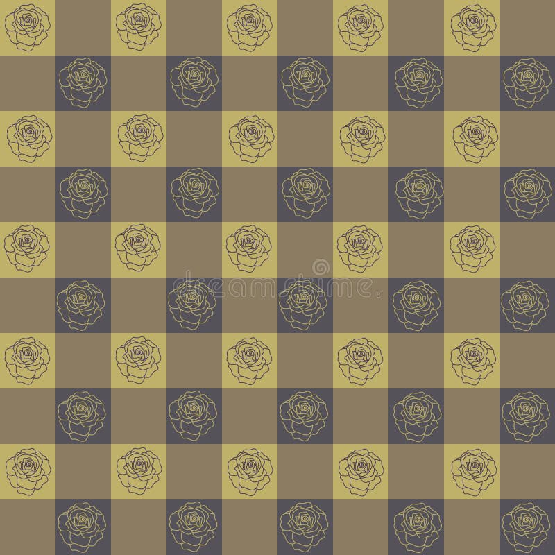 Golden Classical Checkers Seamless Pattern Stock Vector - Illustration ...