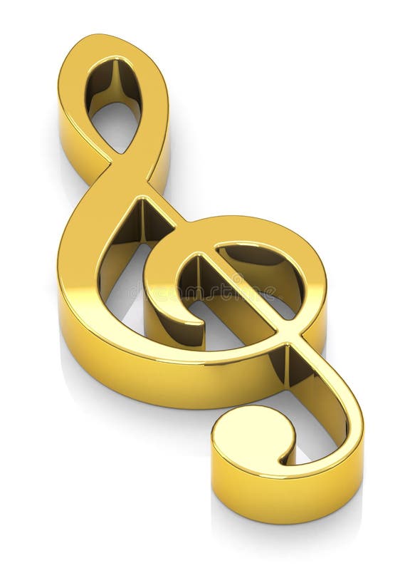 The golden clef stock illustration. Illustration of musician - 48778751