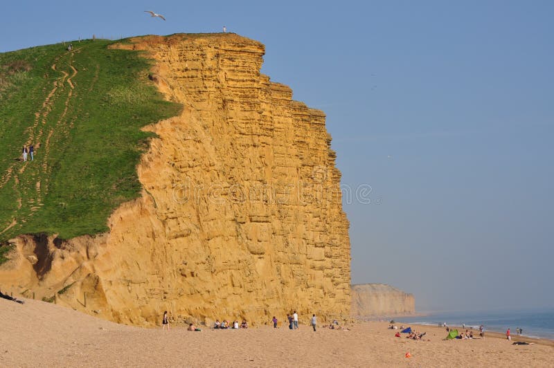 Golden cliffs editorial stock image. Image of english - 52247639