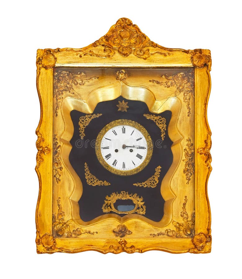 Golden clock stock image. Image of vintage, minute, golden - 11258675