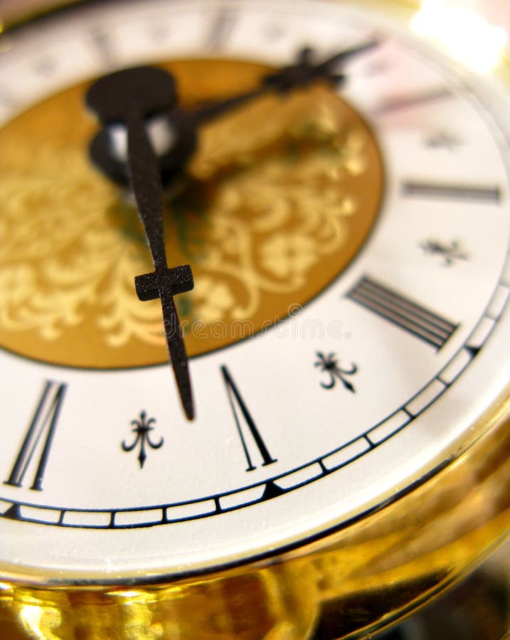 Golden clock stock image. Image of classical, closeup - 12895999