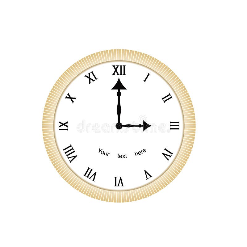 Golden clock stock illustration. Illustration of numerical - 14743141