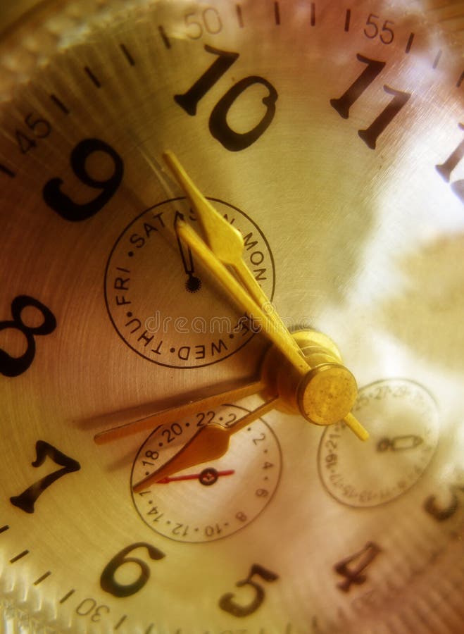 Golden clock stock image. Image of time, dial, hours - 26747497