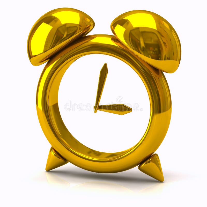 Golden clock stock illustration. Illustration of icon - 29479197