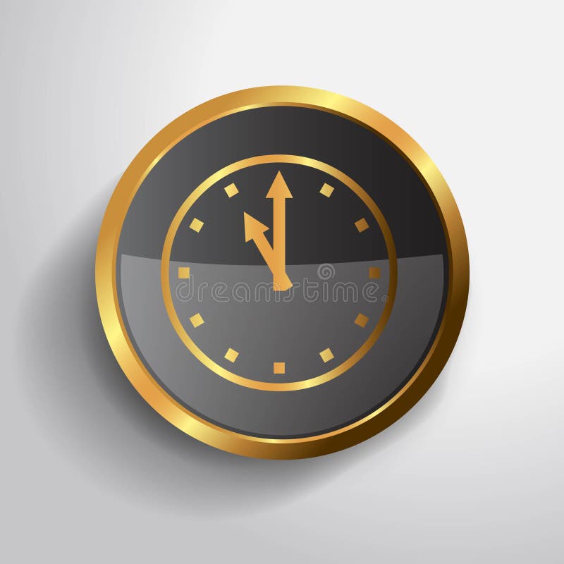 Clock Button Icon Vector in Trendy Outline Style. Pending Symbol ...