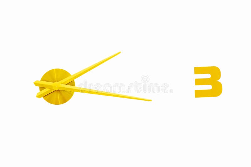 Golden Clock Hands on a White Background Stock Photo - Image of ...