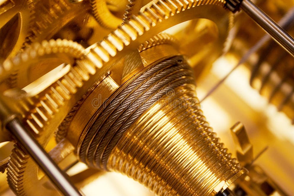 Golden Clockwork stock photo. Image of industry, concept - 604806