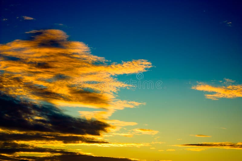 Golden clouds stock image. Image of sunlight, colored - 11192011