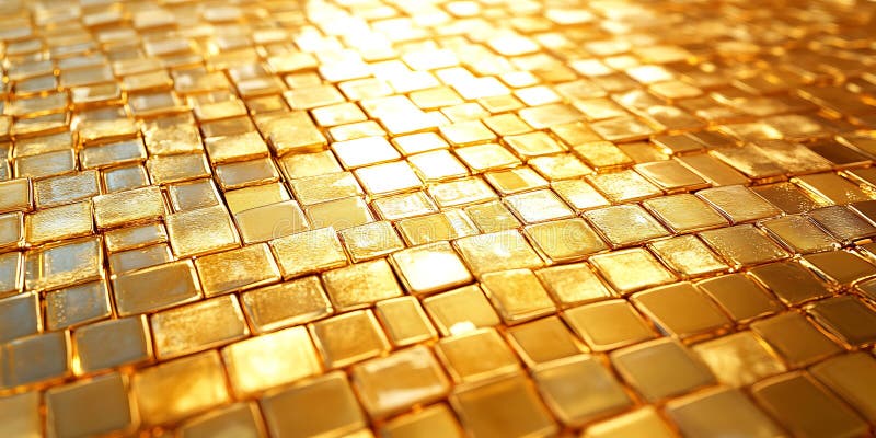 Golden Cobblestone Pavement a Stunning Background Texture Stock ...