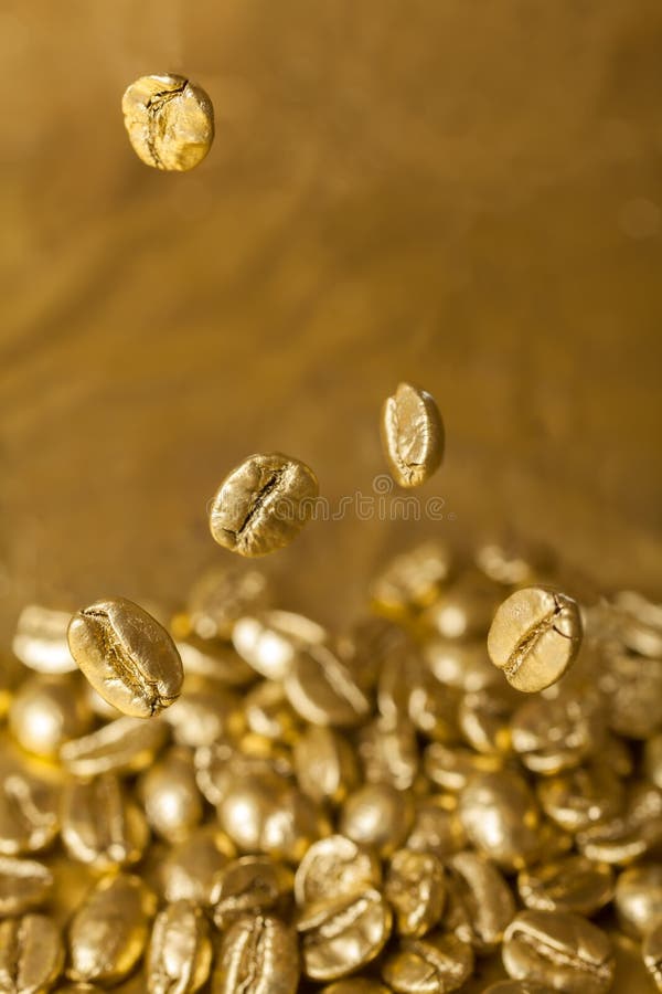 Golden coffee beans stock image. Image of black, crop - 39848525