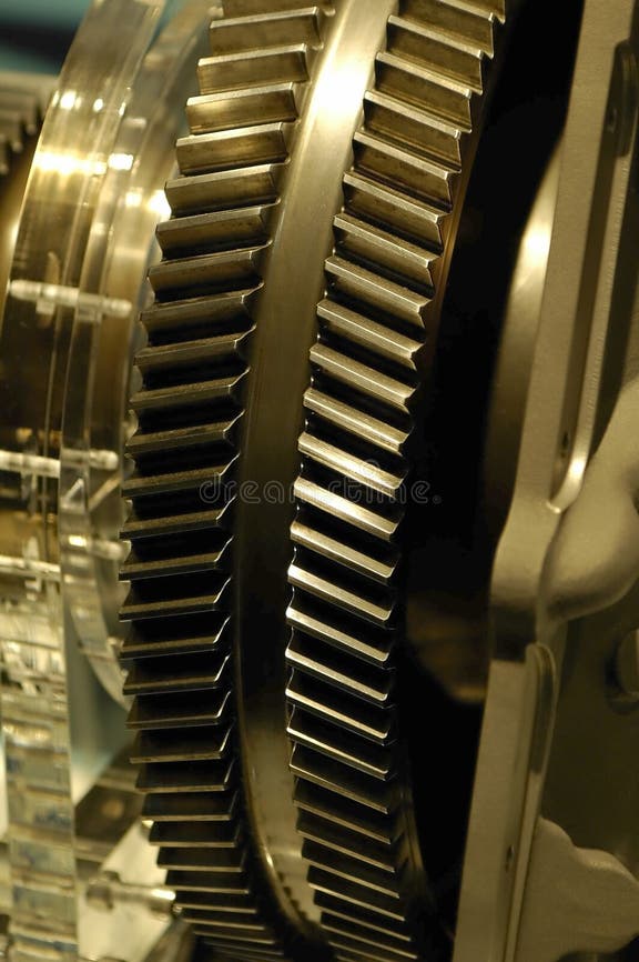 Golden Cogs stock image. Image of metal, interaction, circles - 1040473