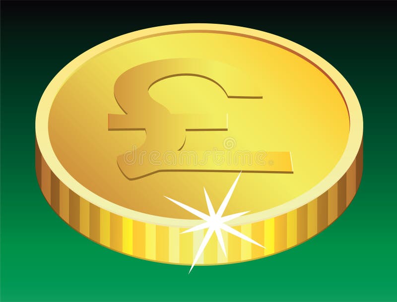 Golden coin stock vector. Illustration of color, currency - 14829573