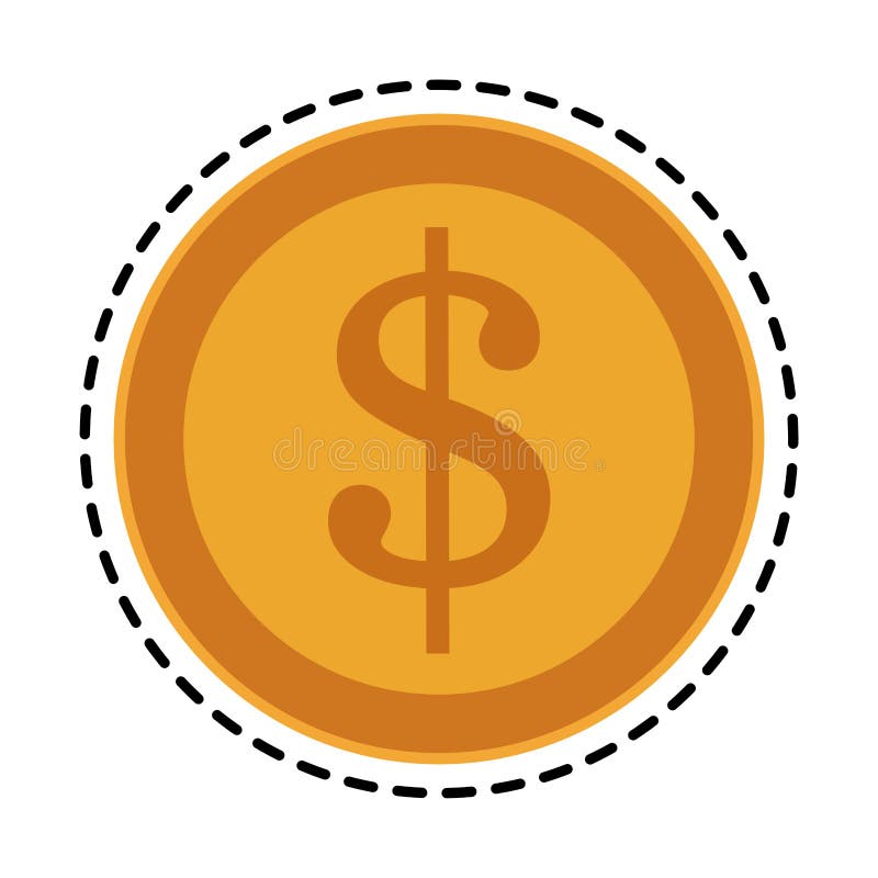 Golden coin icon image stock illustration. Illustration of gold - 89047213