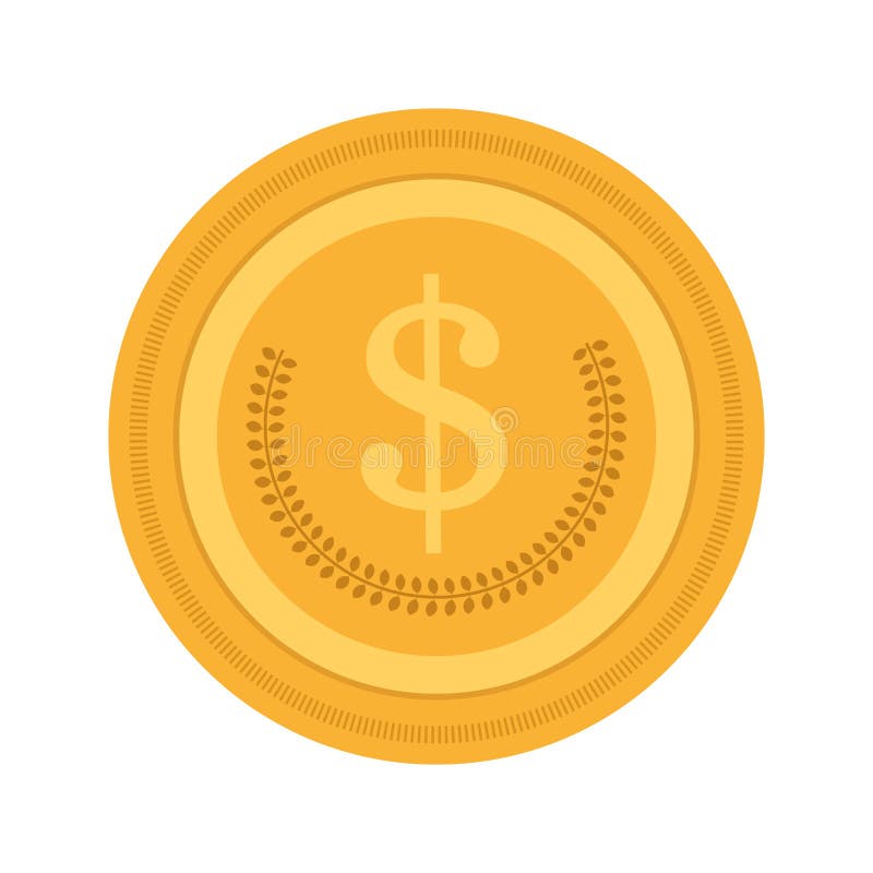 Golden coin icon stock illustration. Illustration of icon - 73661236