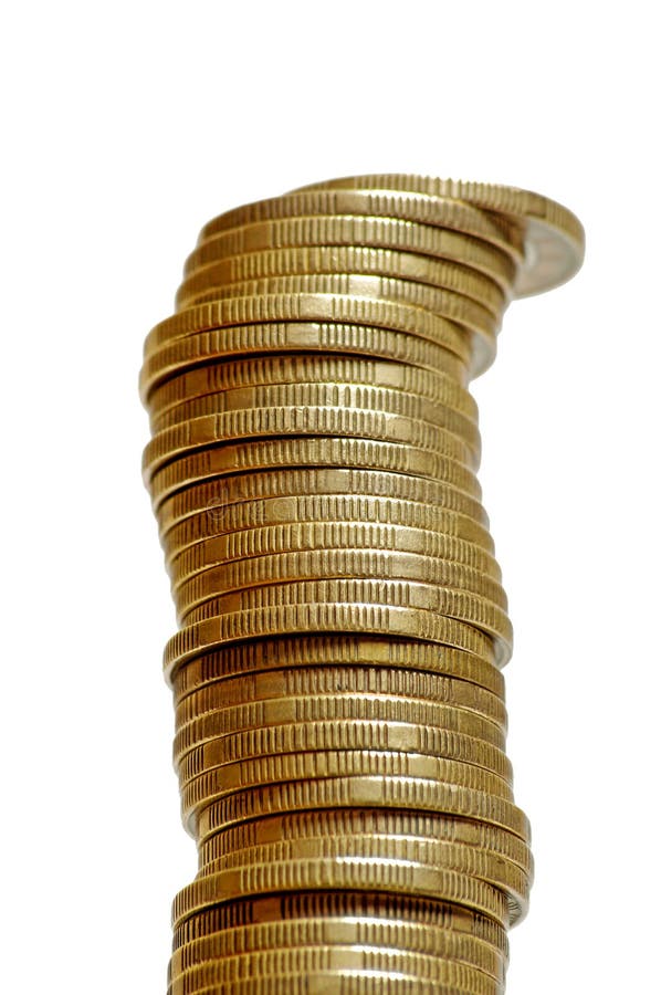 Golden Coin Stacks on Background with Numbers Stock Image - Image of ...