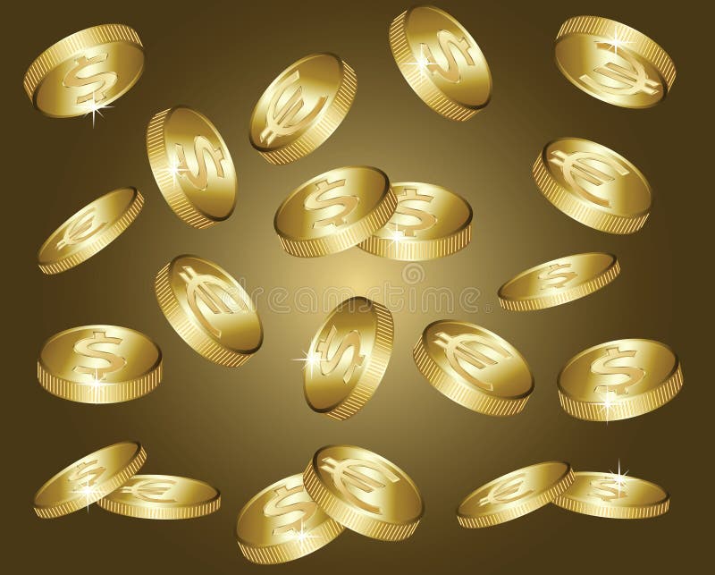 Golden coins stock vector. Illustration of idea, exchange - 16294139