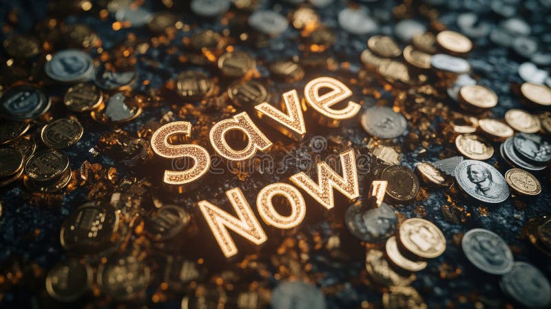 Golden Coins and Banknotes Create an Inviting Atmosphere with a Glowing ...