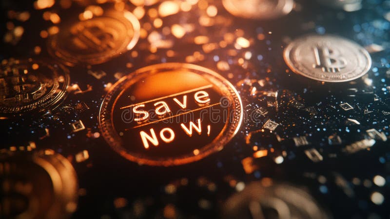 Golden Coins and Banknotes with Light Effects Convey the Message To ...