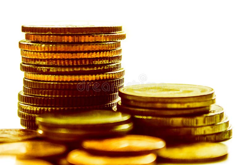 Golden Coins for Finance Concept Stock Image - Image of coin, heap ...