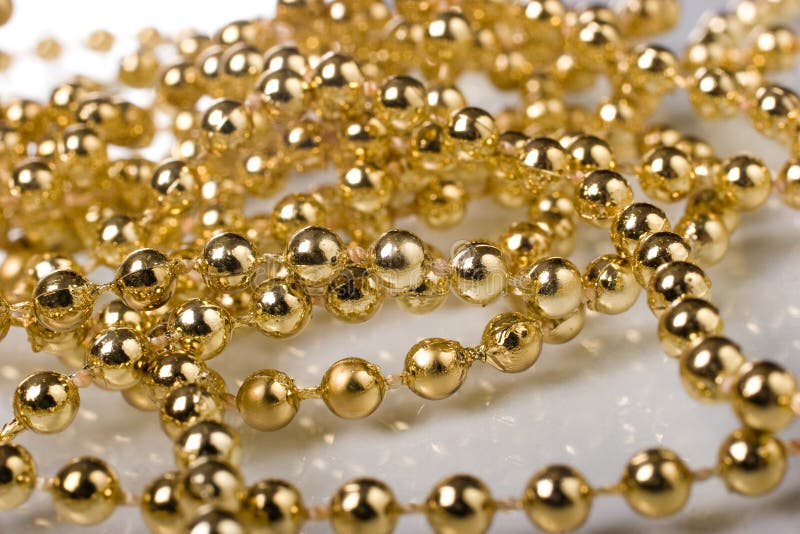 Golden color beads stock photo. Image of beautiful, abstract - 12152892