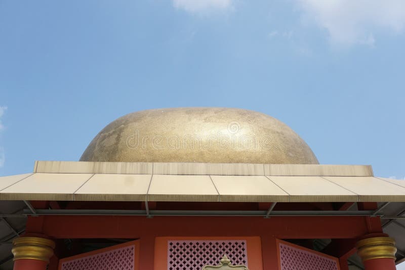 Golden color roof stock photo. Image of blue, golden - 145456846