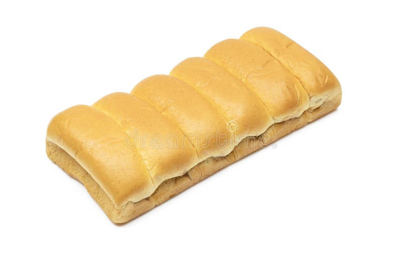 Golden Color Stack of Milky Buns Pastry Isolated on White Background ...