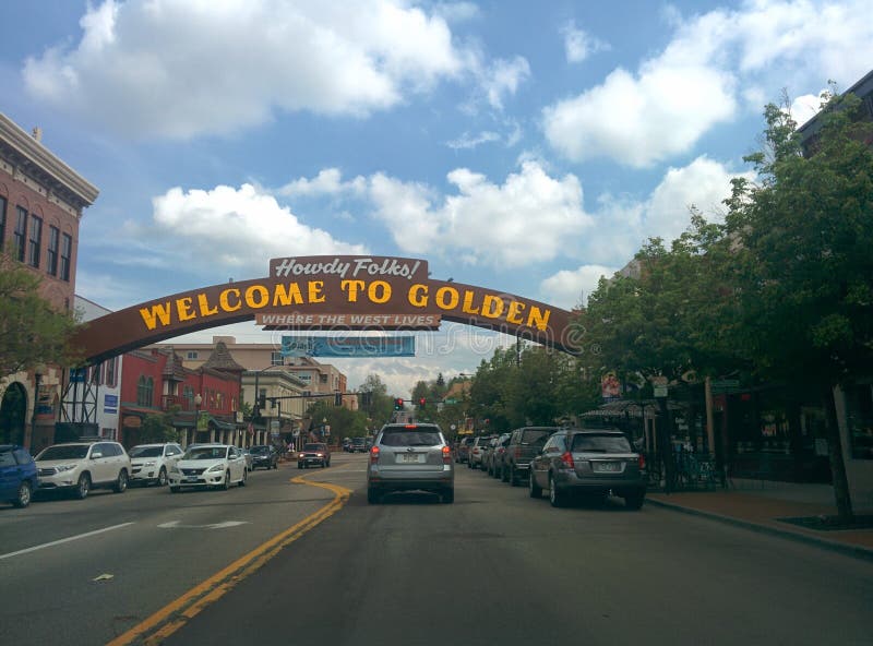Golden Colorado sign editorial photo. Image of colorado - 42654406