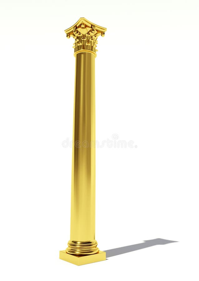 Golden column stock illustration. Illustration of culture - 10258341