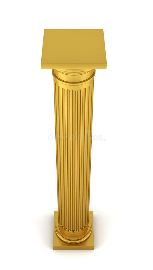 Golden column stock illustration. Illustration of architectural - 37648777