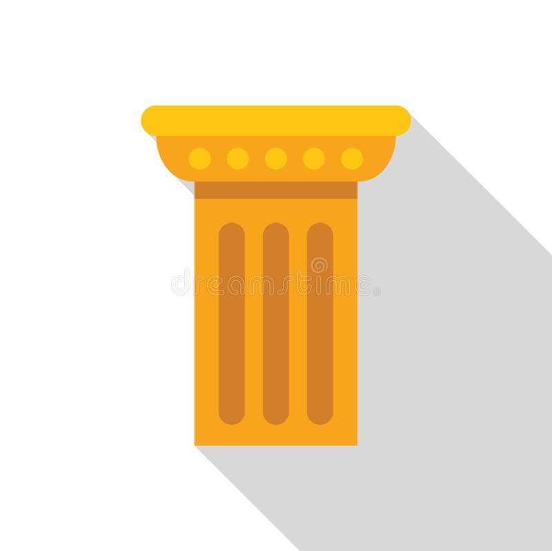 Golden Column Standing Tall, Symbol of Strength and History Stock ...