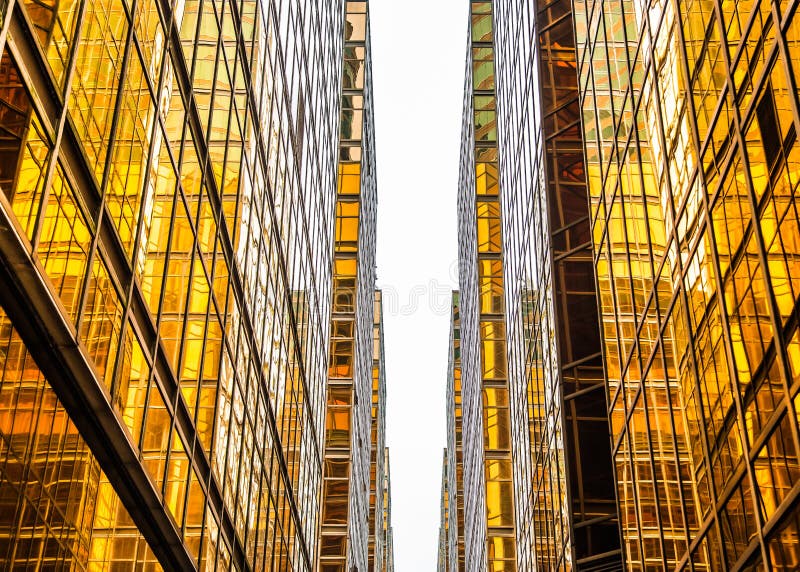 Golden commercial building stock photo. Image of hongkong - 40323104