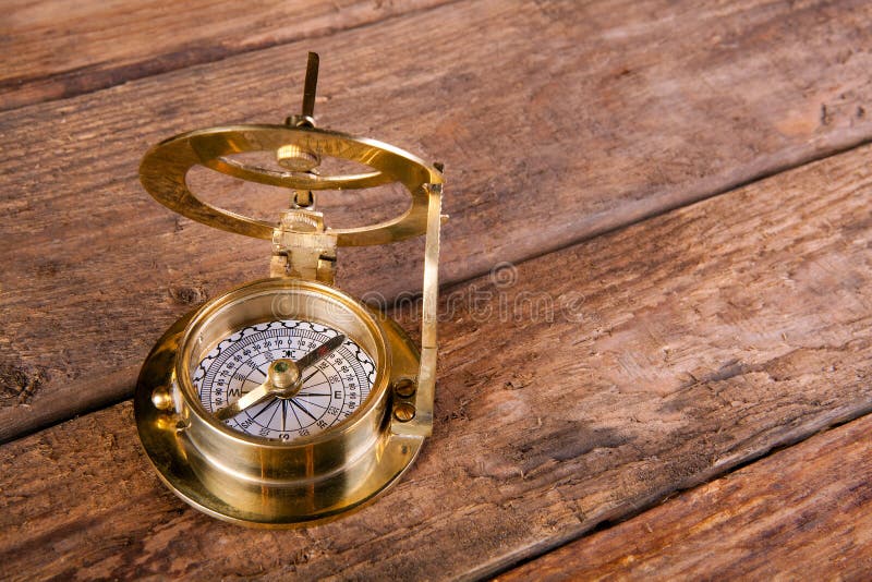 Gold Compass stock image. Image of south, navigation, locate - 1448561