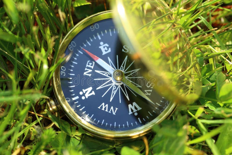 Golden compass stock image. Image of geography, golden - 32718739