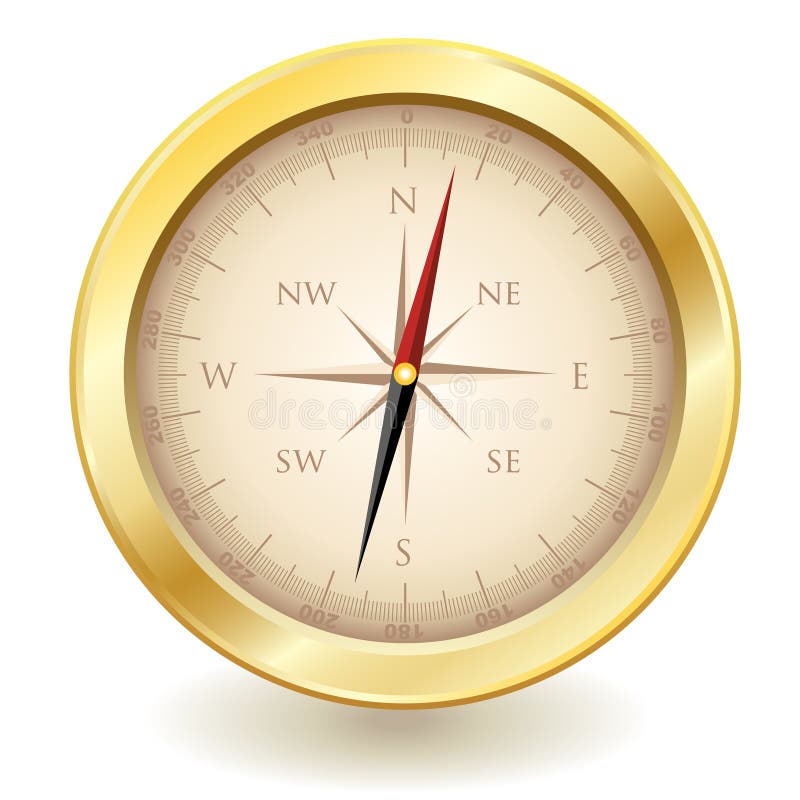 Compass stock vector. Illustration of retro, navigation - 13318568