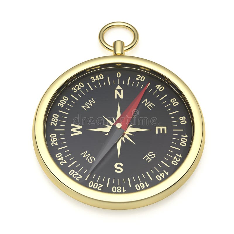 Red compass stock image. Illustration of orientation - 252881157