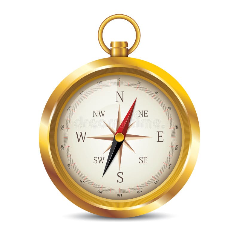 Golden compass . stock illustration. Illustration of circle - 74581648