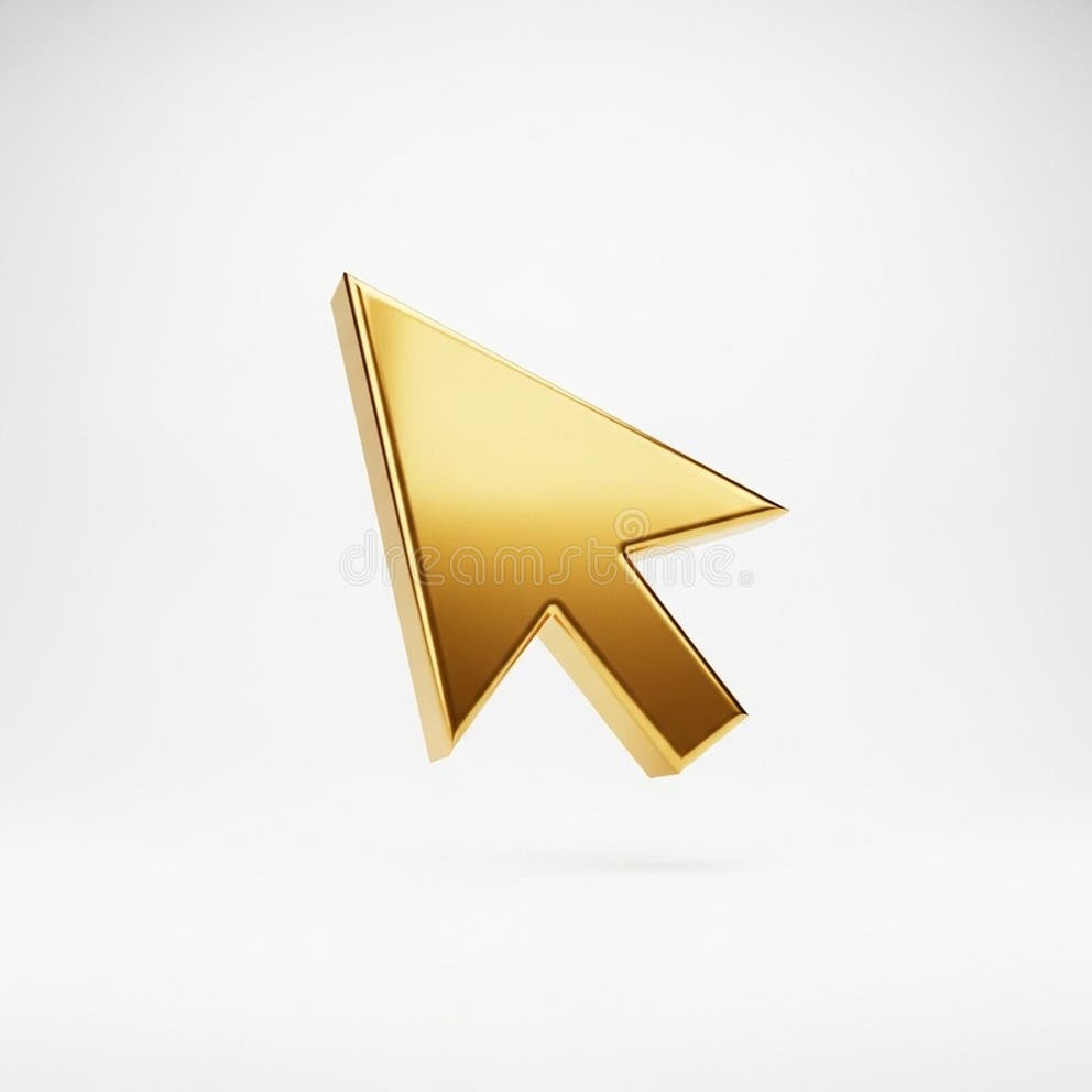 Mouse Pointer Golden Arrow Stock Illustrations – 140 Mouse Pointer ...