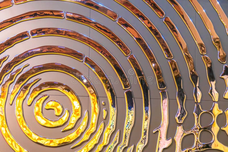 Golden Concentric Rings. Decorative Finishing Material Stock Photo ...