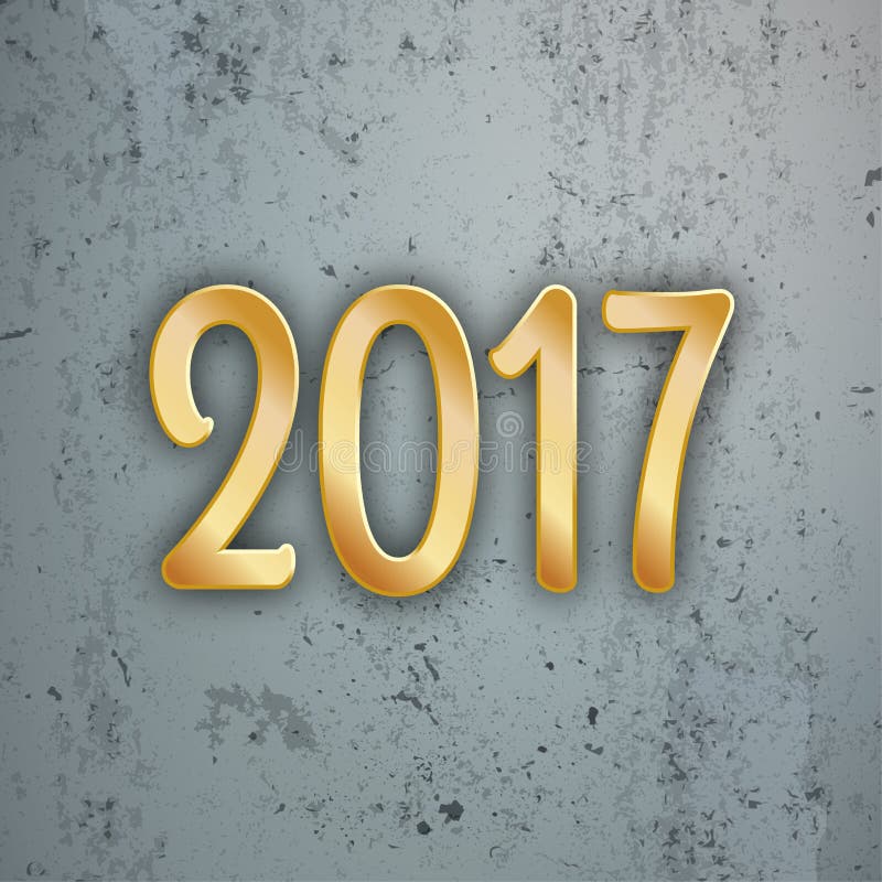 Golden 2017 Concrete stock vector. Illustration of stone - 82819481